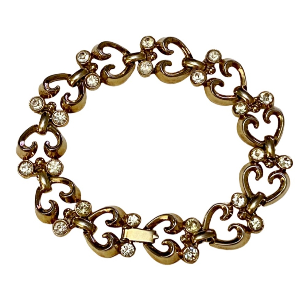 Trifari Alfred Philippe 1940s Queen Hearts Bracelet G… - Gem